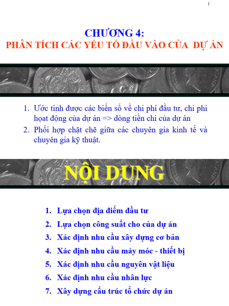 Chuong 4 Phan Tich Cac Yeu To Dau Vao Cua Du An | PDF