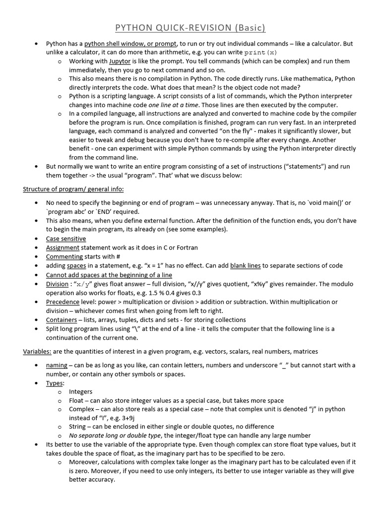 Python CheatSheet - Sahil | PDF | Function (Mathematics) | Data Type Python CheatSheet - Sahil | PDF | Function (Mathematics) | Data Type