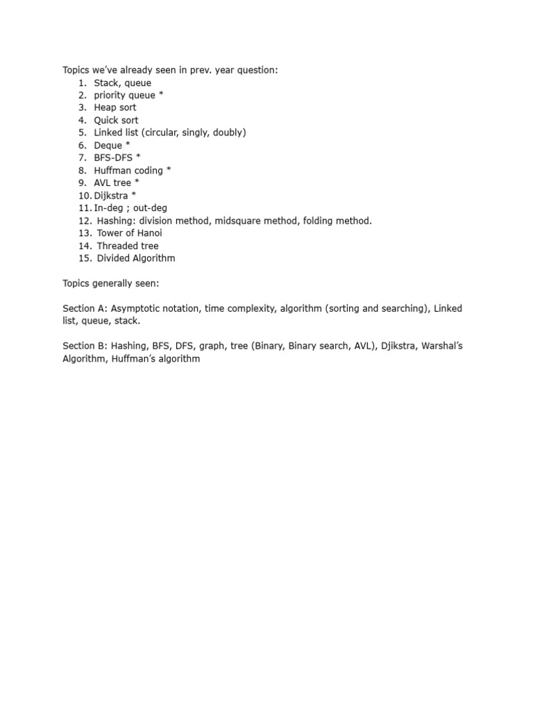 DSA Common Questions | PDF | Teaching Methods & Materials