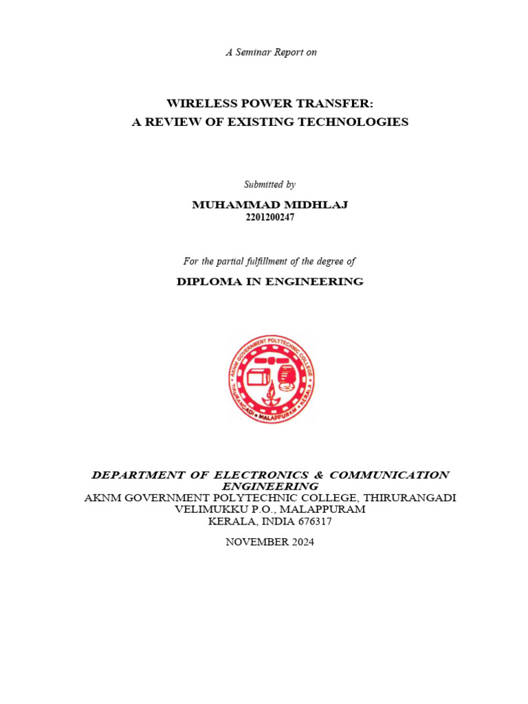 Seminar Report Midhlaj | PDF | Computers