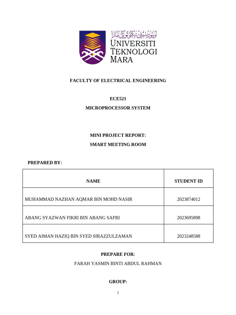 ECE521_MINI PROJECT REPORT | PDF | Electric Motor | Embedded System