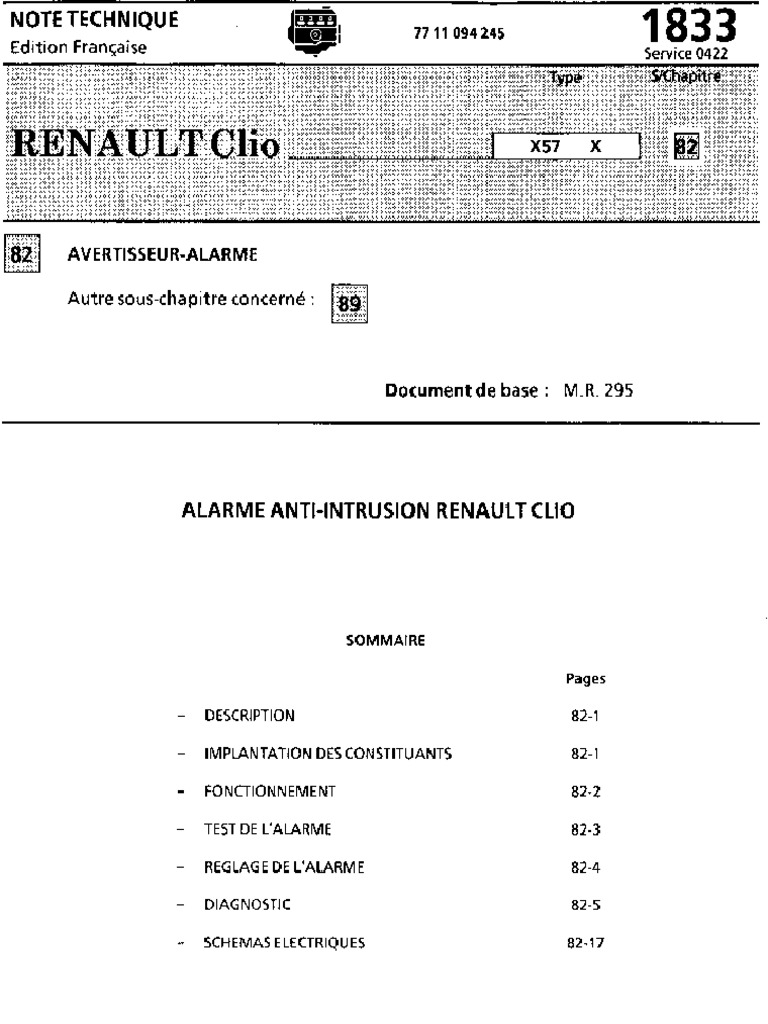 Revue Alarme Origine | PDF