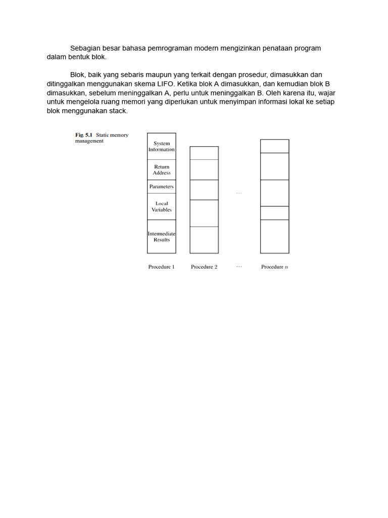 Manajemen Memori dengan Activation Records | PDF