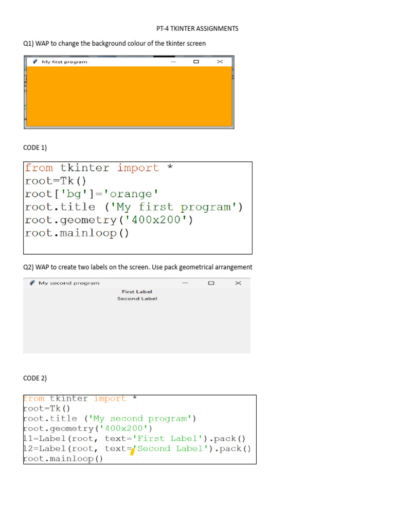 TKINTER | PDF | Games & Activities