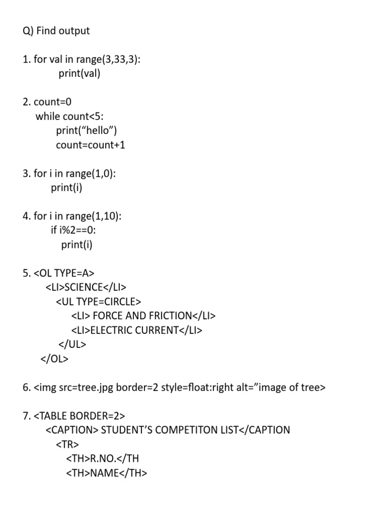 Python Code Output and Error Corrections | PDF | Computers
