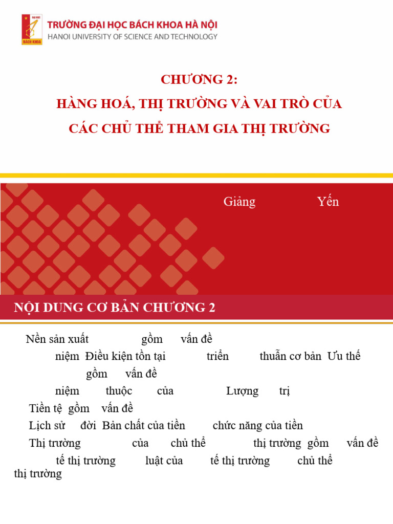 Chương 2 - 2.4. Chủ Thể Tham Gia Thị Trường & 2.5. Quy Luật Thị Trường | PDF