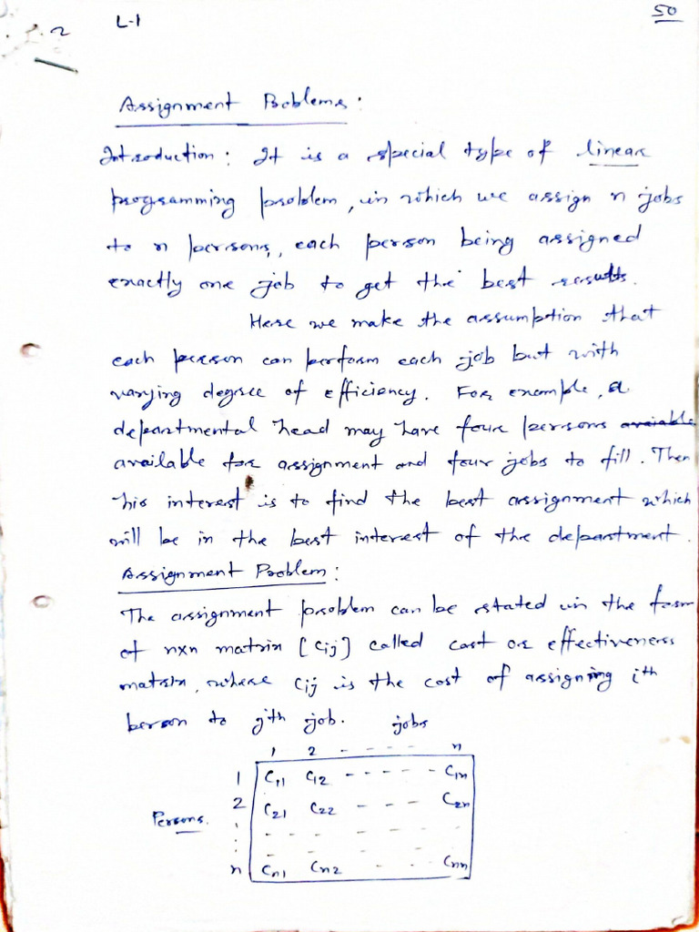 Transportation Assignment Problem | PDF
