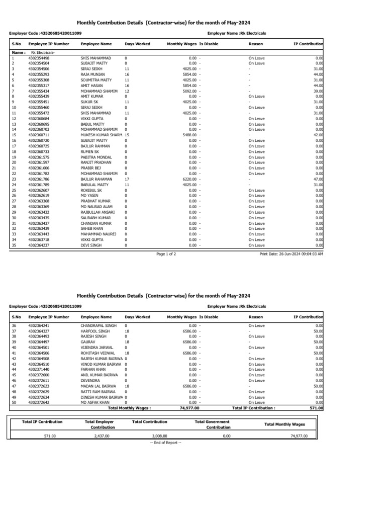 Esic Challan For May 2024-4 | PDF