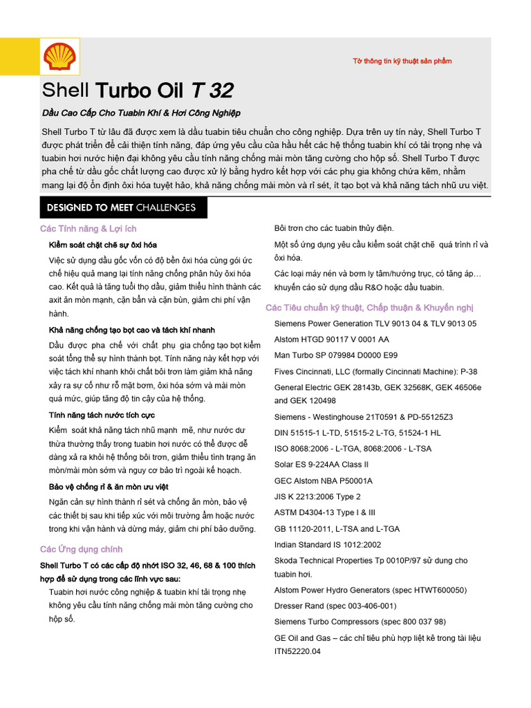 06. TDS_Shell Turbo Oil T 32_VI | PDF