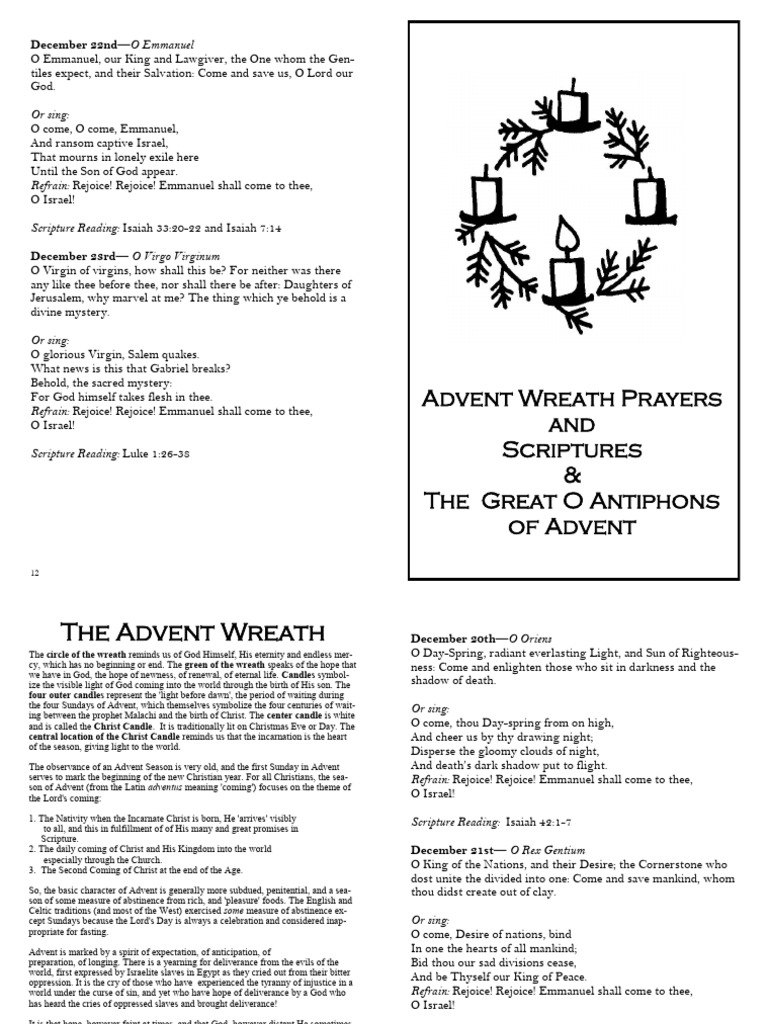 Advent Wreath o Antiphons | PDF | Advent | God The Father