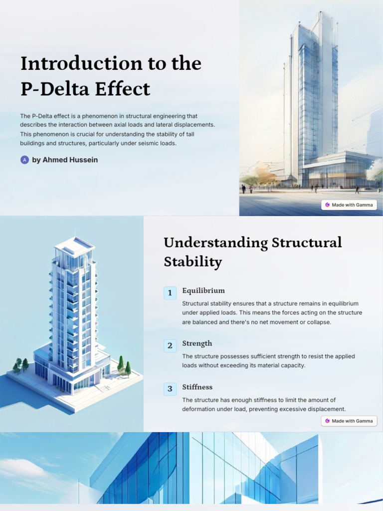 Introduction To The P Delta Effect | PDF | Strength Of Materials | Mechanics