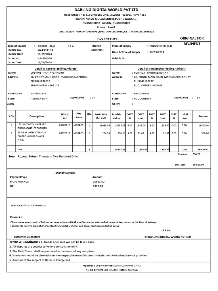 Invoice | PDF | Taxation | Government Finances