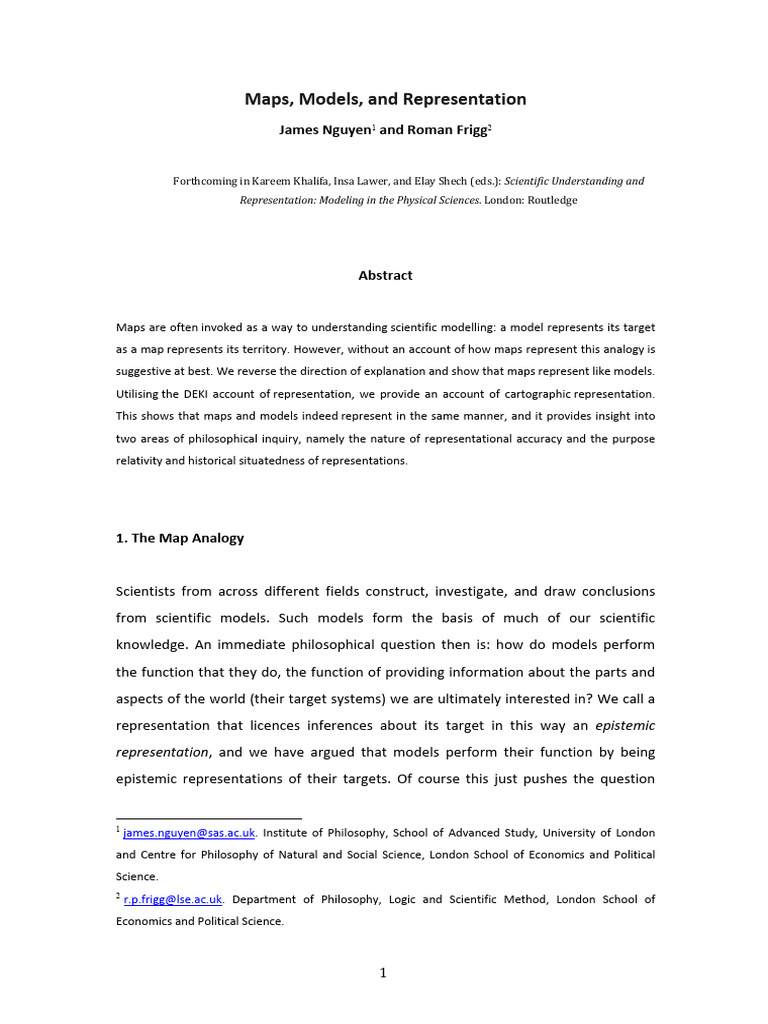 Maps_Models_and_Representation | PDF | Science | Philosophy Of Science