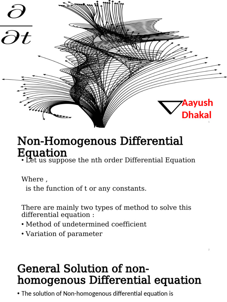 Aayush Differential | PDF | Ordinary Differential Equation | Equations
