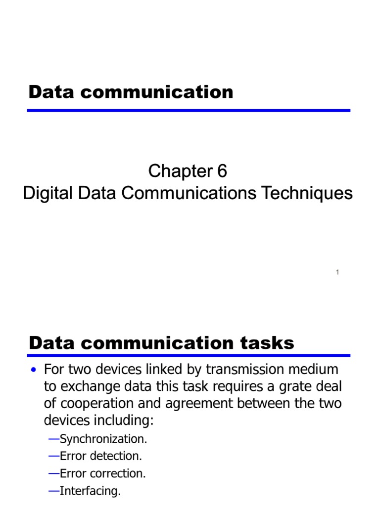 Data Communication - Digital Data Communication | PDF | Error Detection ...