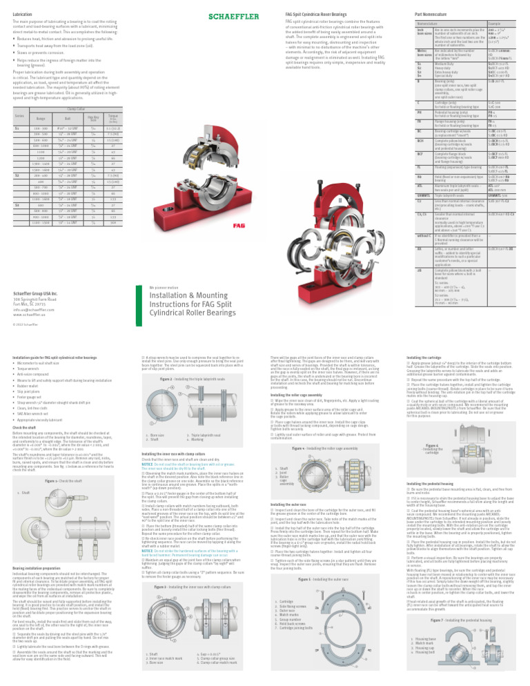 split_crb_installation_instructions | PDF | Bearing (Mechanical) | Screw