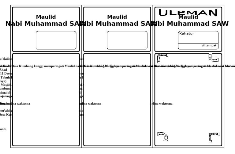 Undangan Hajatan Muludan Sidekah | PDF