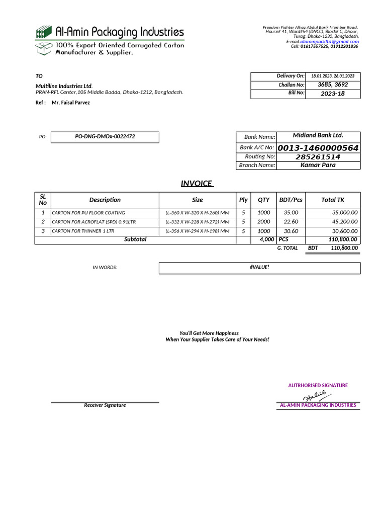 Rfl Bill Edit - Rang | PDF