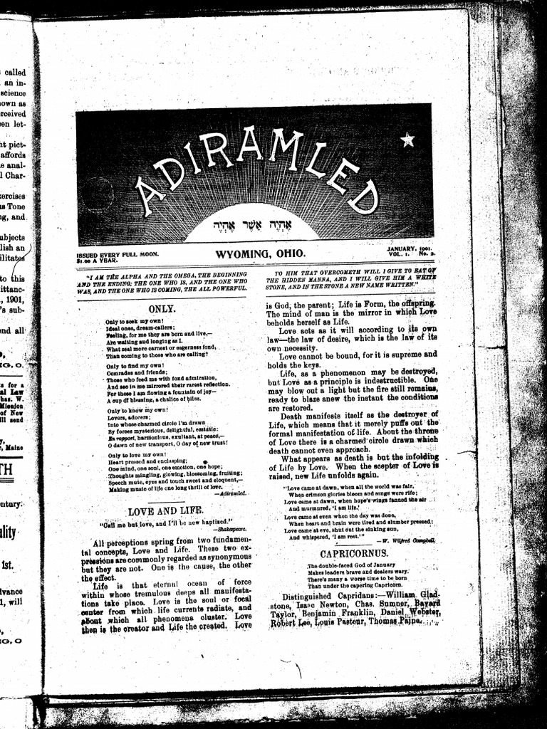 Adiramled v1 n2 Jan 1901 | PDF
