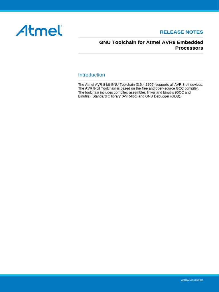 Atmel AVR 8-bit Toolchain 3.5.4 - Release Note | PDF | Assembly ...