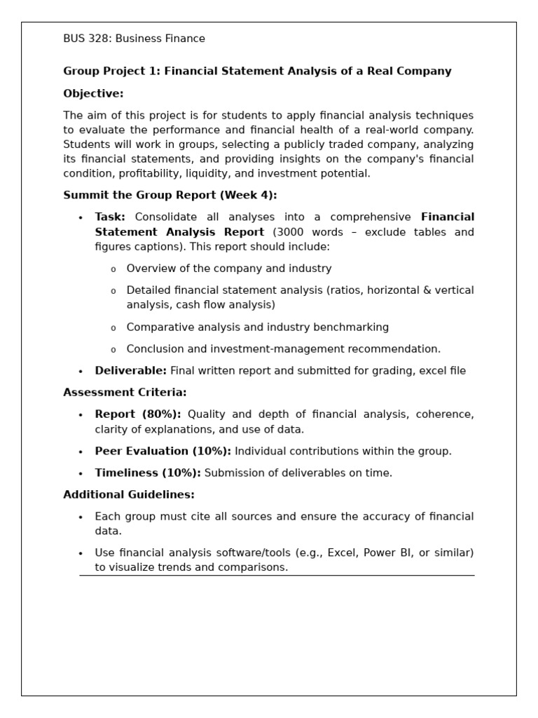 Group Project 1 Pdf Revenue Equity Finance