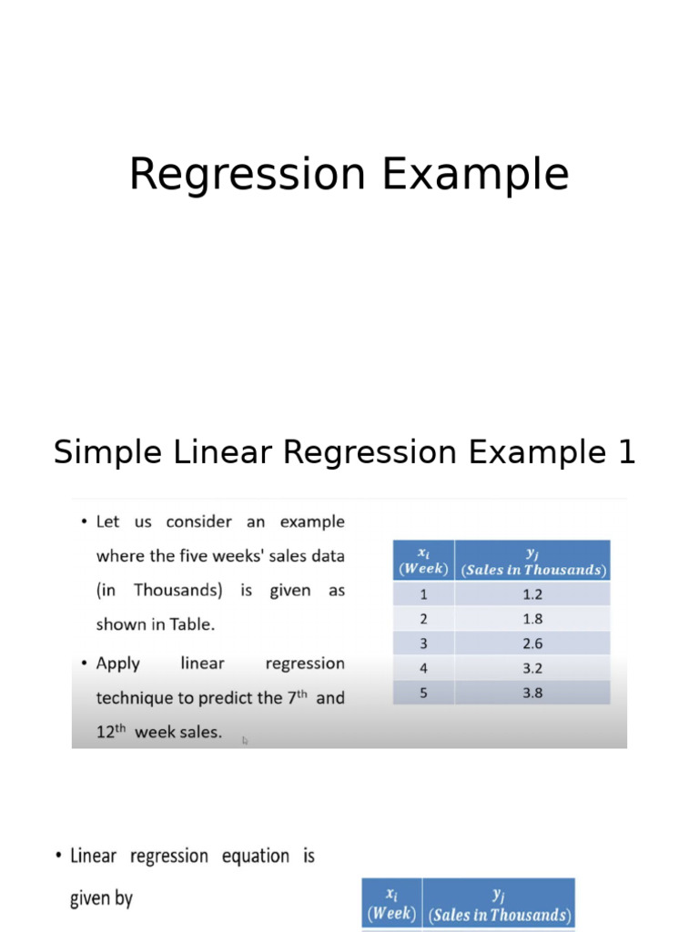 Regression Example | PDF