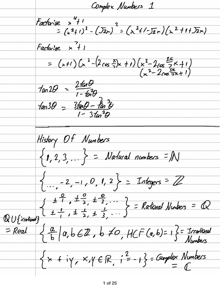 Complex Numbers Notes (Polar Form) | PDF | Home & Garden