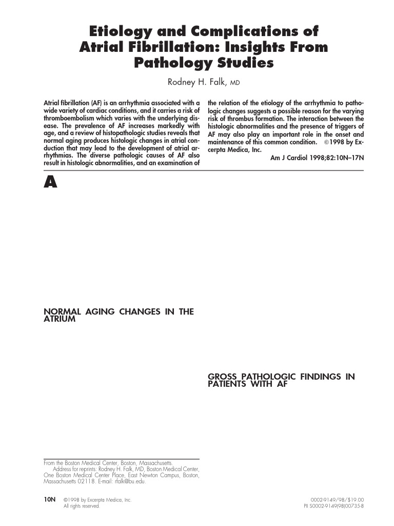 Etiology and Complications of Atrial Fibrillation - Insights From ...