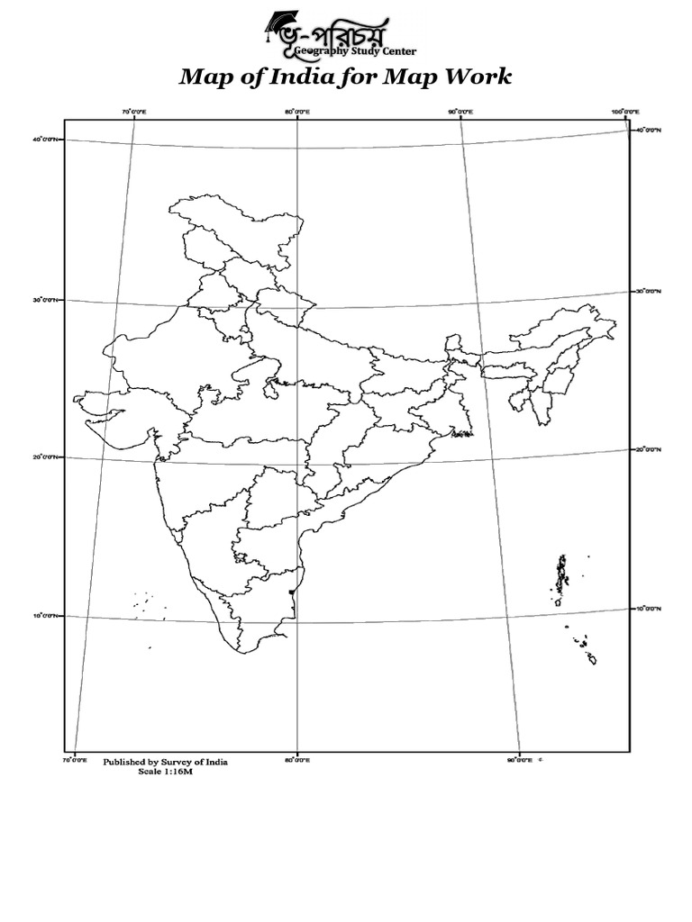 Map of India For Map Work | PDF