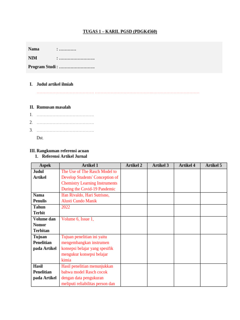 Format Tugas 1 | PDF