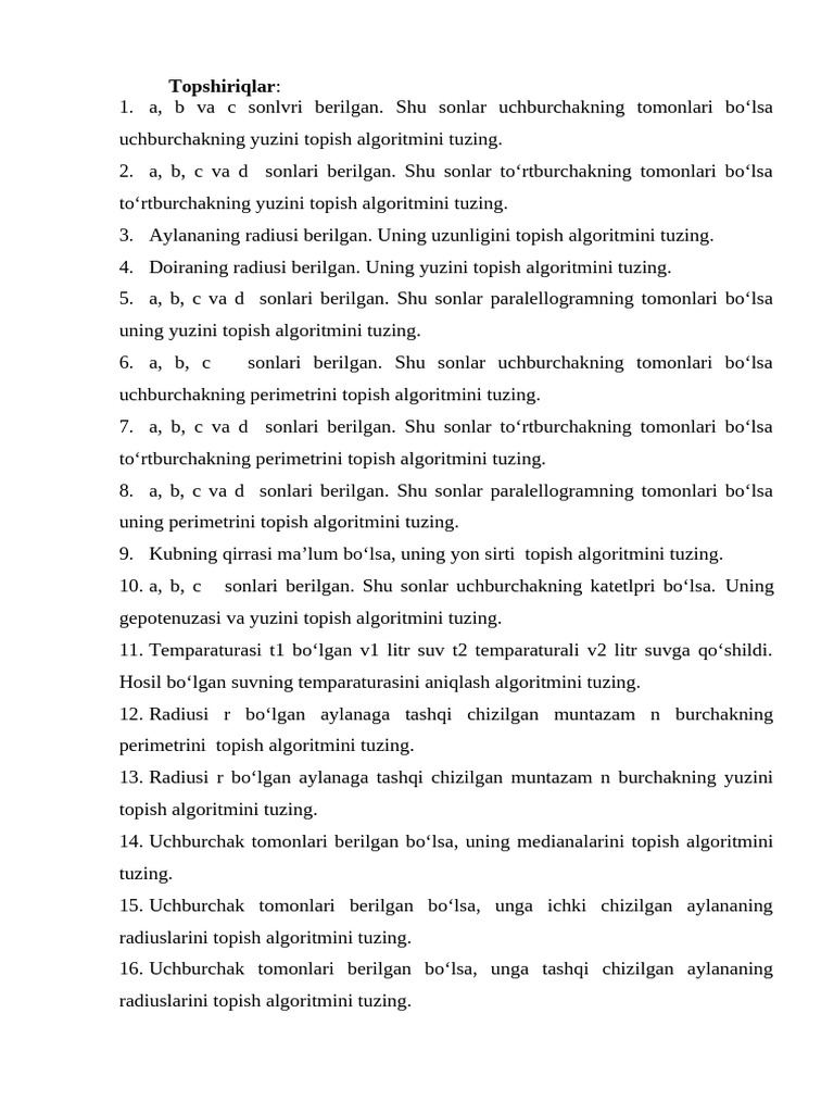 Amaliy Mashg.1docx | PDF