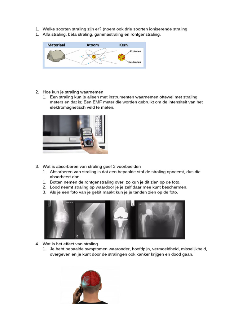 Welke Soorten Straling Zijn Er | PDF