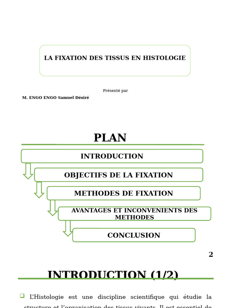La Fixation en Histologie | PDF | Histologie | Cellule (Biologie)