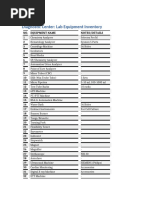 Diagnostic Lab Equipment List | PDF