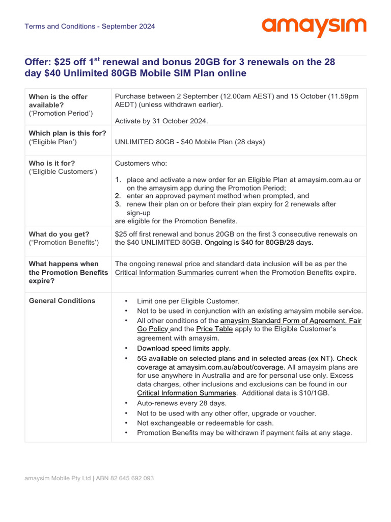 2024 Escape Plan Sep 40 28d Terms | PDF