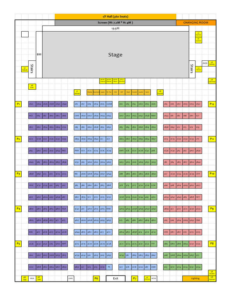 1_F Hall Seating Plan | PDF