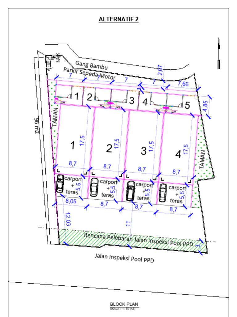 Blok Plan Alt 2 RMH Tinggal BPK Beni | PDF