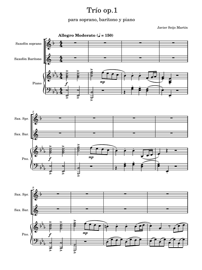 Trío Op.1 Javier Seijo - General | PDF | Musical Compositions