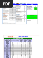 Cable Sizing Worksheet | PDF | Electrical Conductor | Fuse (Electrical)
