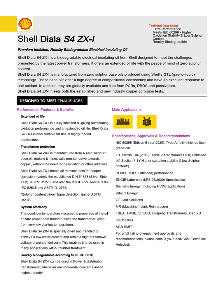 Shell Diala x1 transformer oil | PDF | Transformer | Electricity
