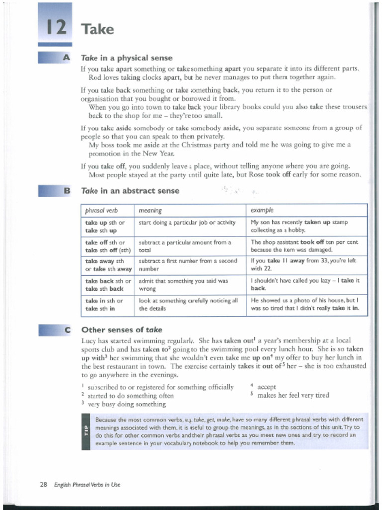 Phrasal Verbs in Use-Interm - 12-Take | PDF