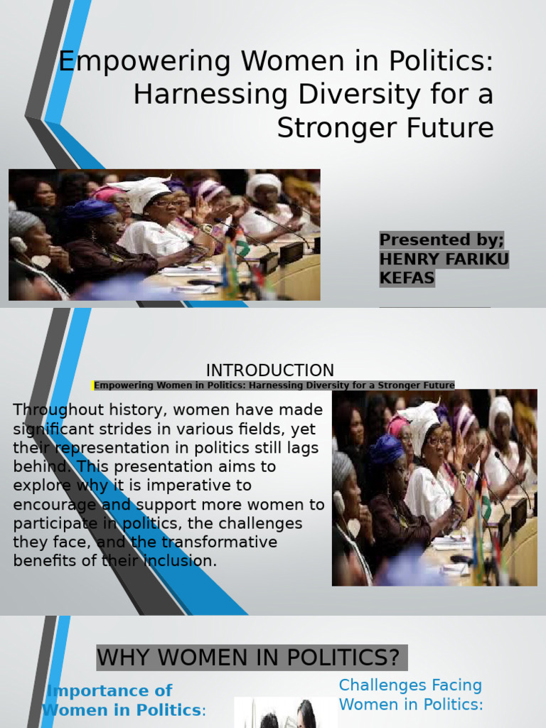 Empowering Women in Politics: Harnessing Diversity for a Stronger ...