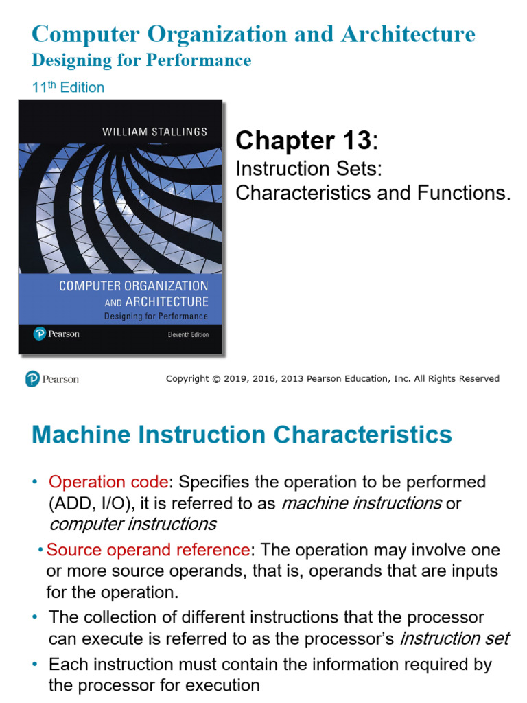 6 - CH13 - Instruction Sets Functions | PDF | Central Processing Unit | Computer Hardware