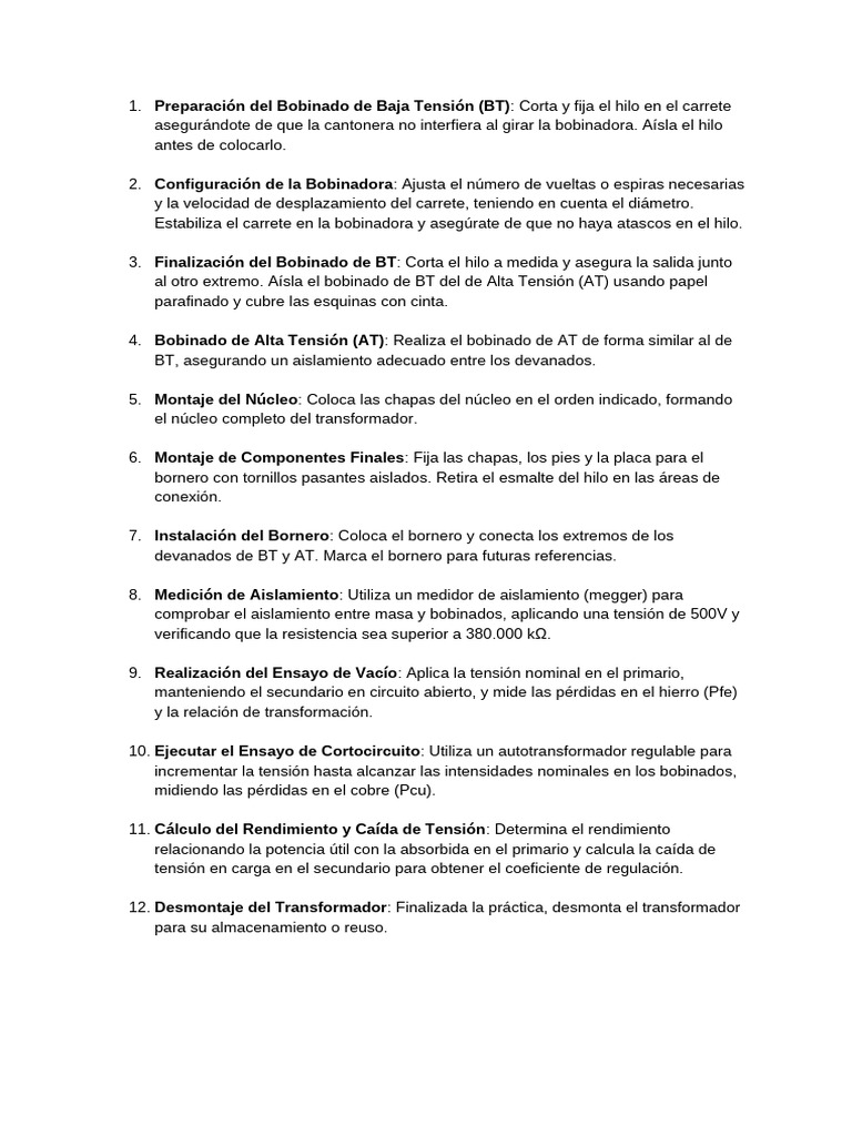 Pasos A Seguir Práctica 1b | PDF | Transformador | Inductor