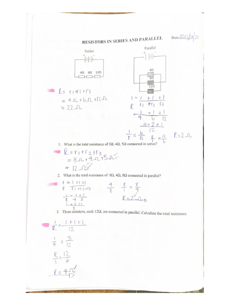 Resistors in Series and Parallel | PDF