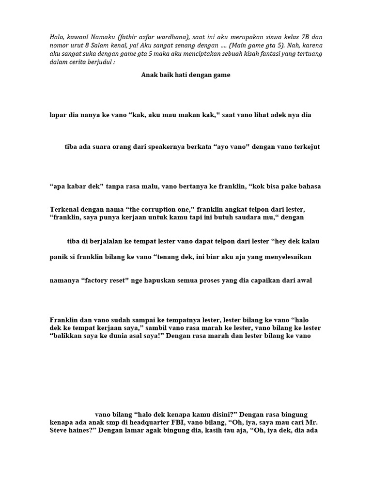 Template Penulisan Cerita Fantasi Kelas 7 A B C D 2024 - Salin | PDF | Seni & Disiplin Bahasa