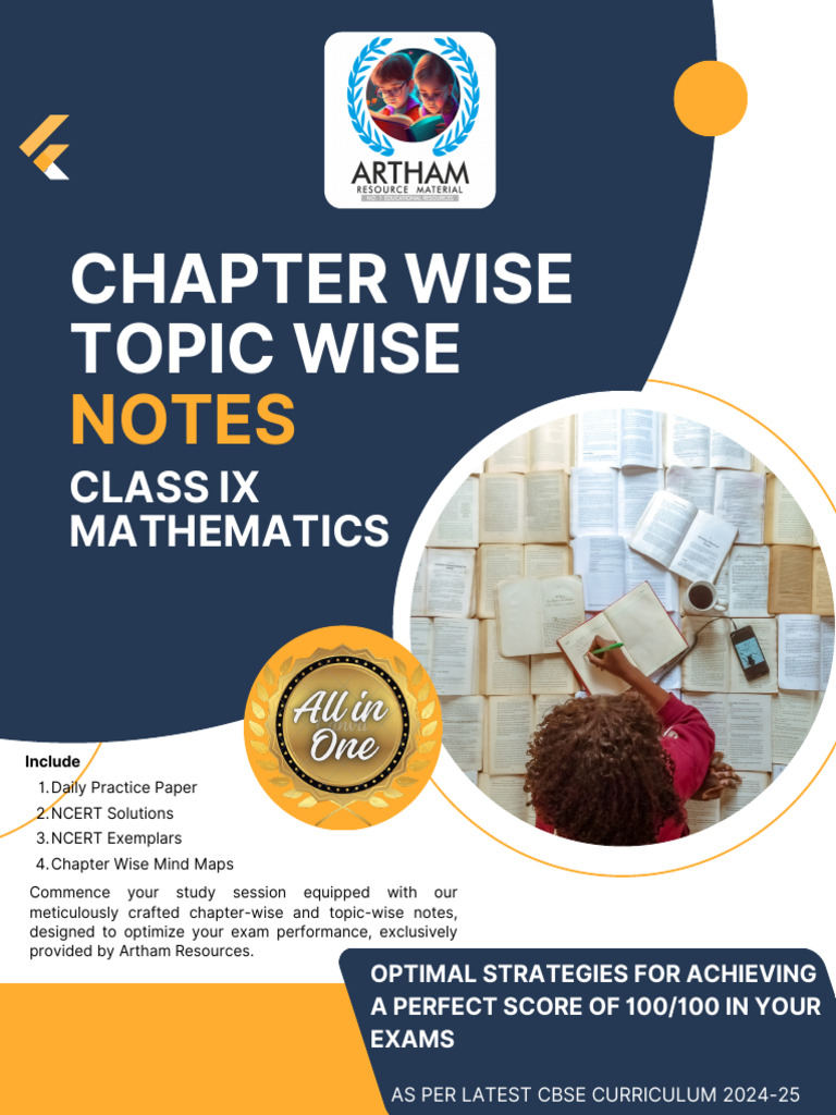 Class 9 Mathematics Chapter Wise Topic Wise Notes Chapter 4 Linear ...