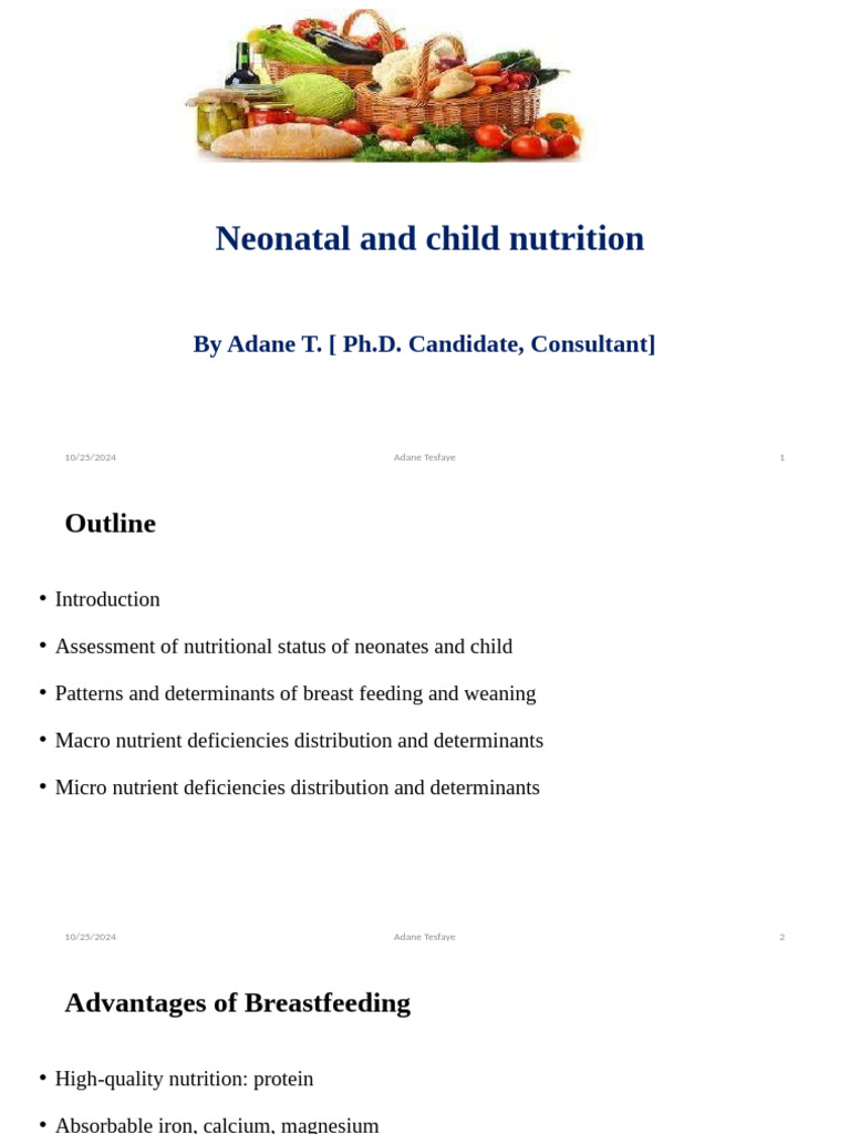Neonatal and child nutrition | PDF | Breastfeeding | Vitamin A
