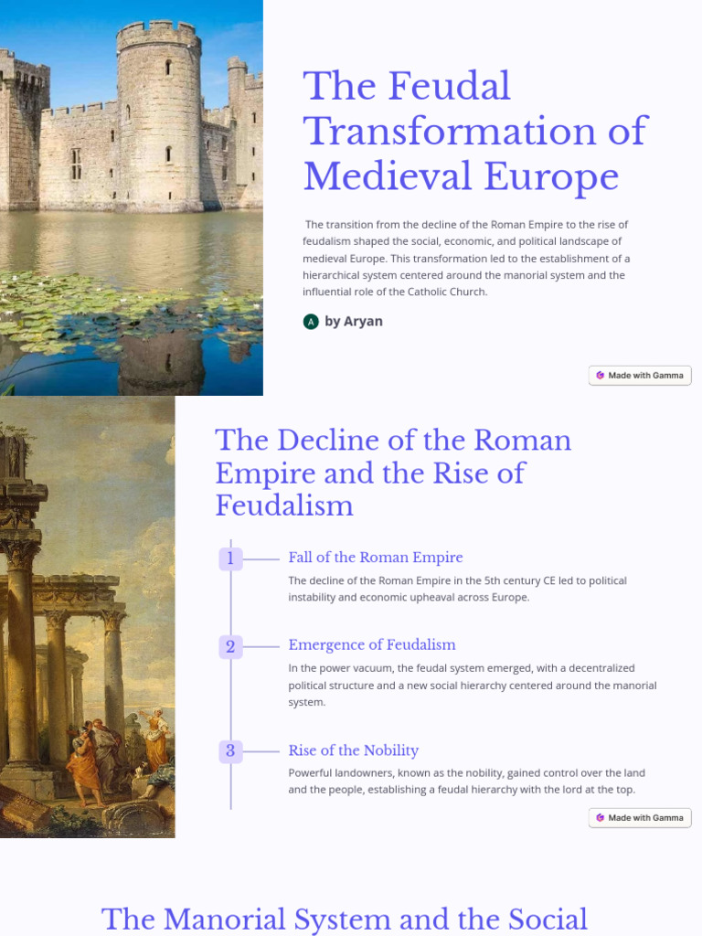 Feudalism's Rise in Medieval Europe | PDF | Feudalism | Serfdom