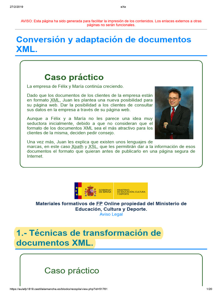 Transformación de Documentos XML en Web | PDF | X camino | Xml